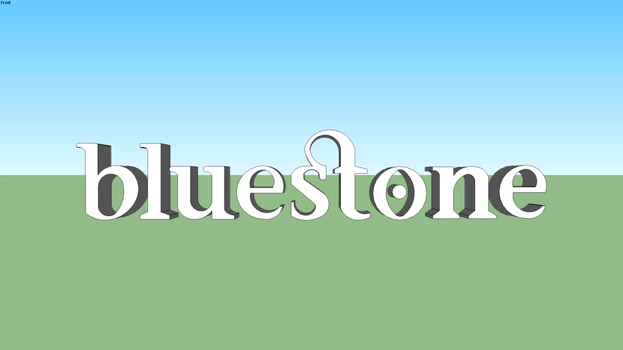 Bluestone Wales Logo 3d model