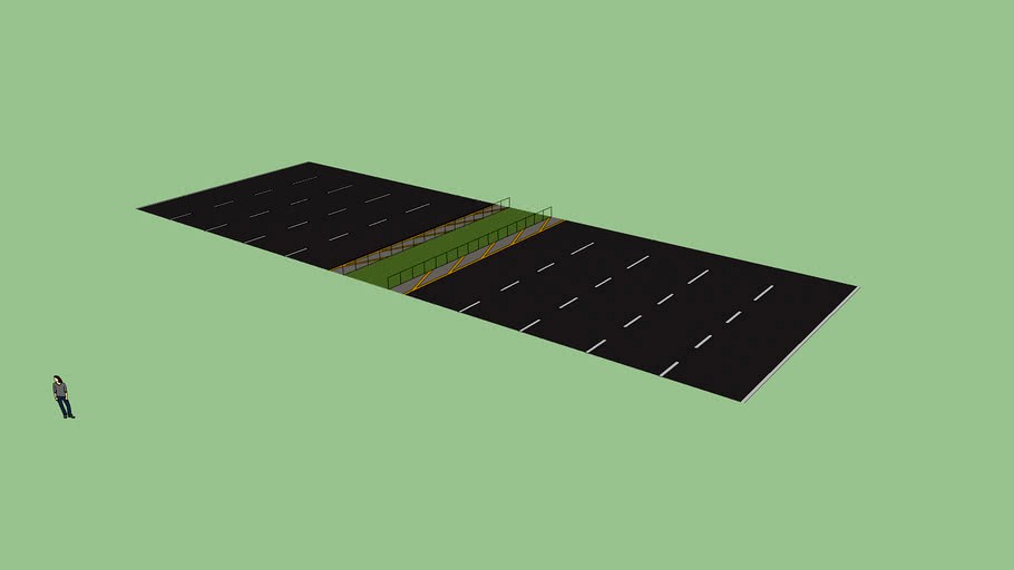 10 lane expressway 3d model