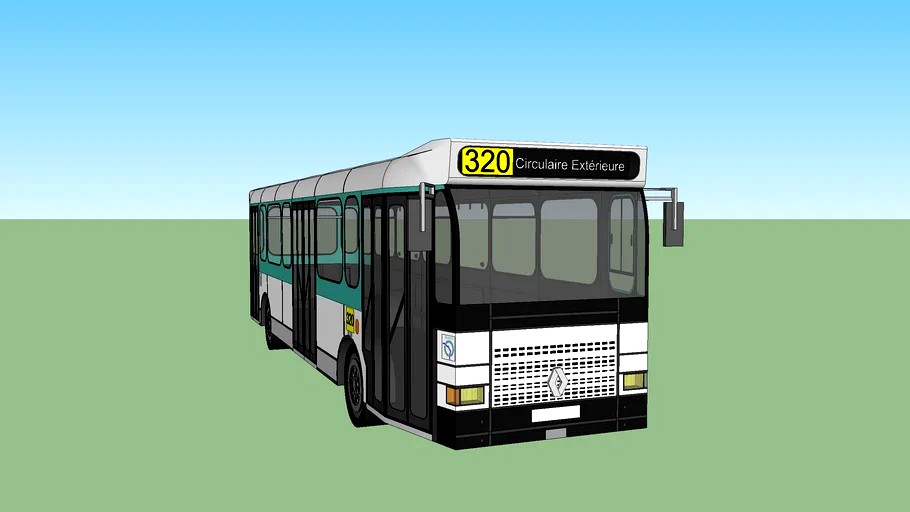 Saviem-Renault SC10 RATP . 3d model