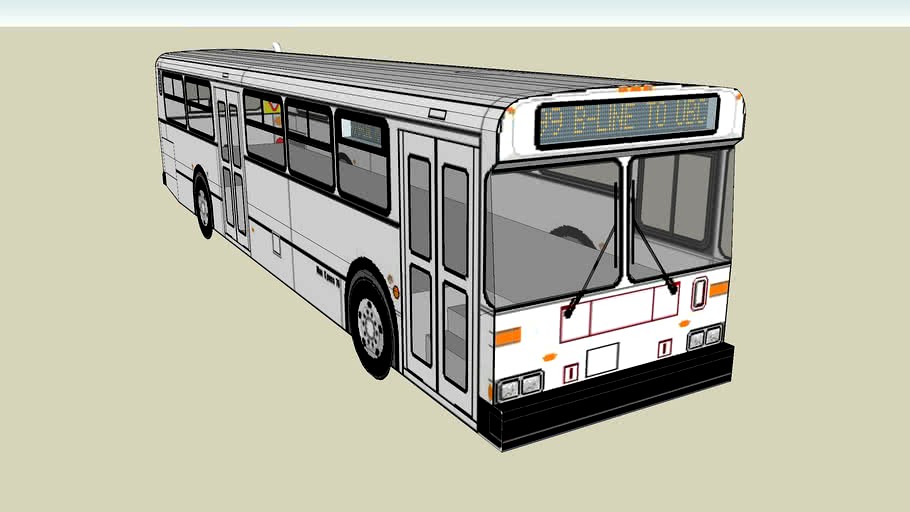 New Flyer D40 Bus 3d model