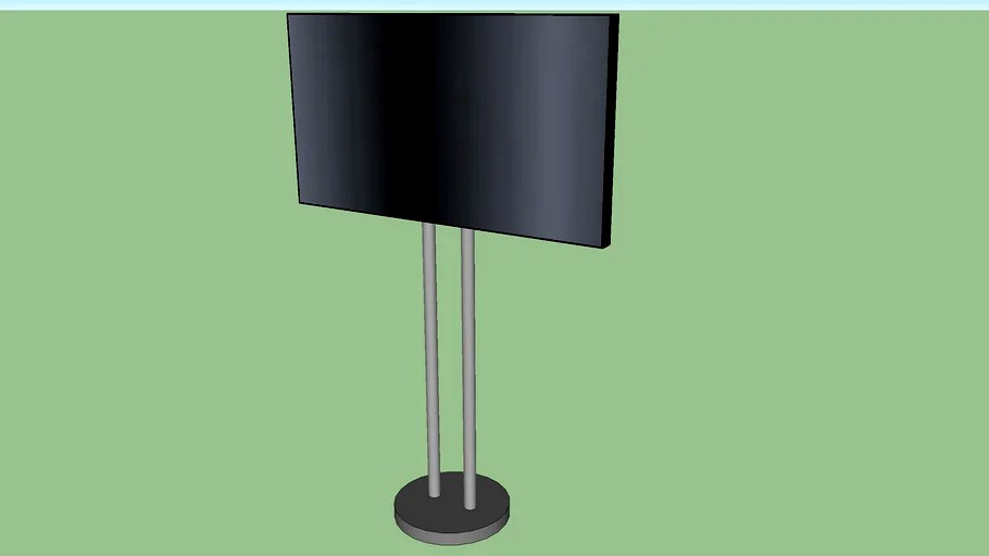 TV sur pieds 3d model