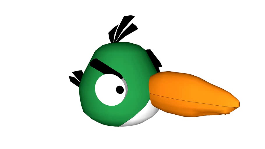 the green bird in angry birds 3d model