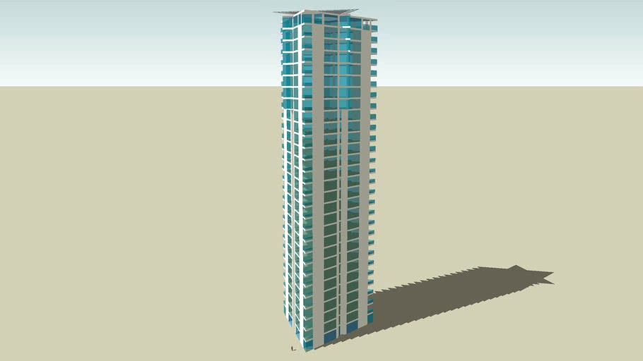 torre titanium guadalajara 3d model