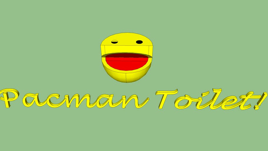 Pacman Toilet! 3d model