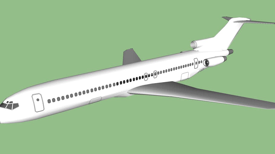 Template - Boeing 727-200 3d model
