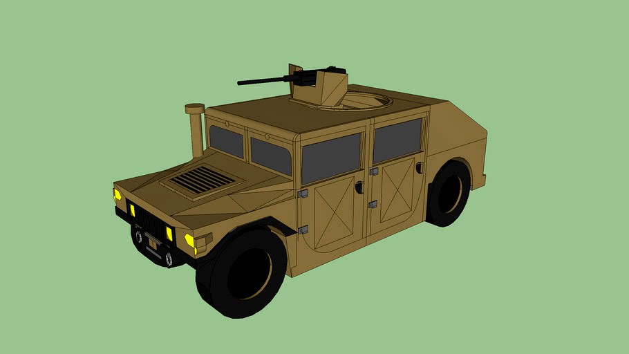 Modefied Humvee (HMMWV) Desert Tan 3d model