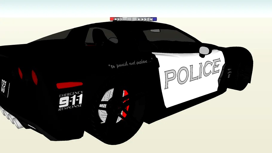 C6 Z06 Corvette Deceptacon Police Car V2 3d model