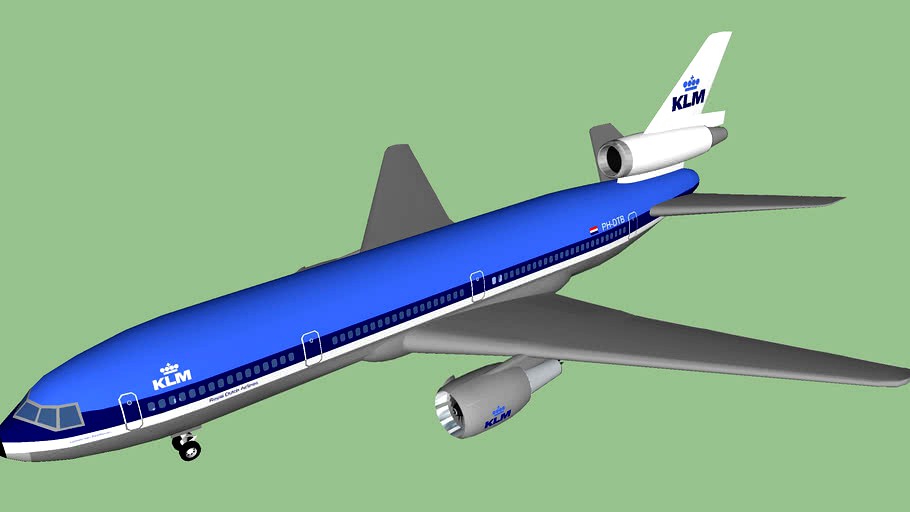 1972] KLM Royal Dutch Airlines McDonnell Douglas DC-10-30 / PH-DTB 3d model