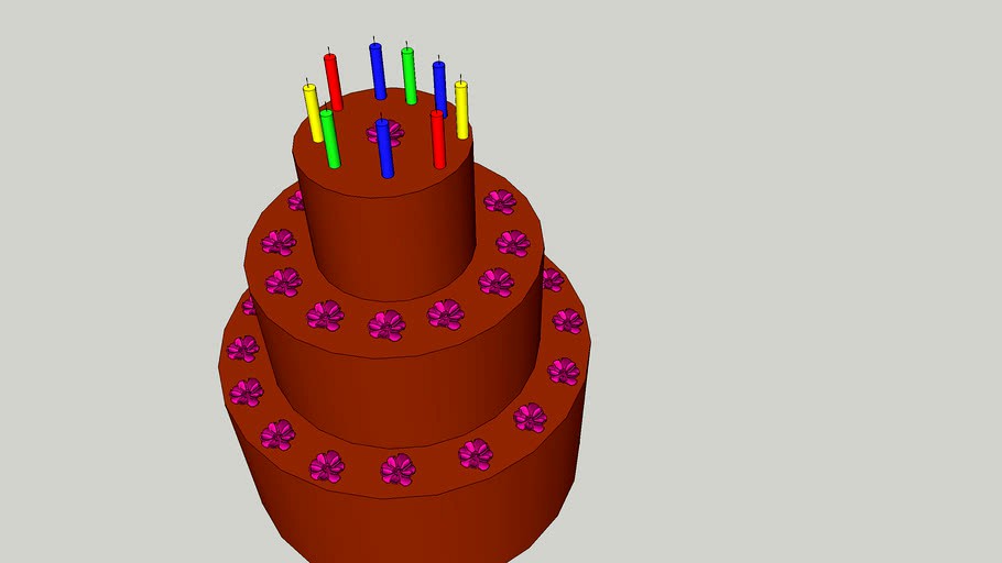 Basic cake 3d model