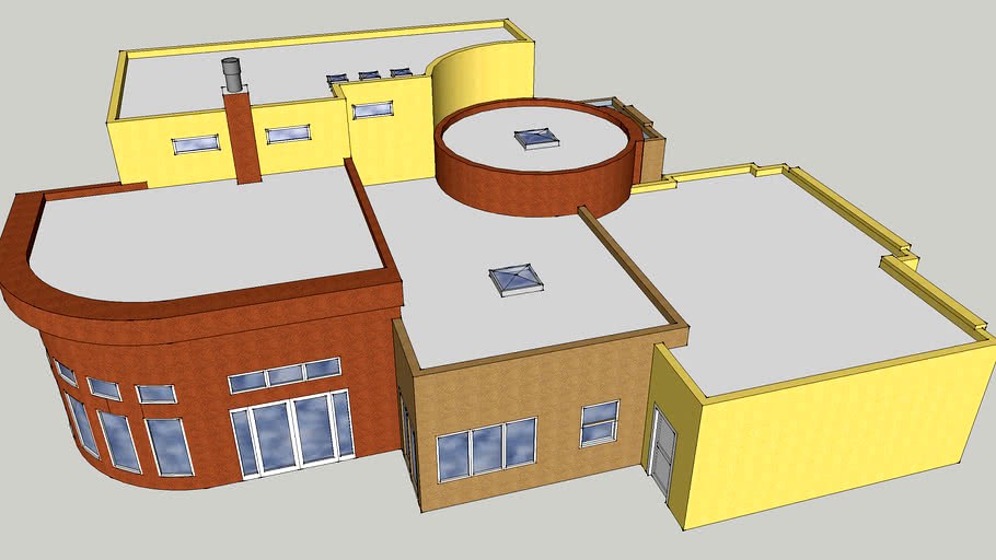 Waterfall House 3d model