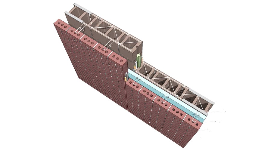 01.901 Brick & Block Cavity Wall Movement Joint 3d model