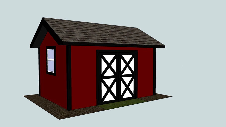 Alpine Structures Gable Barn 3d model