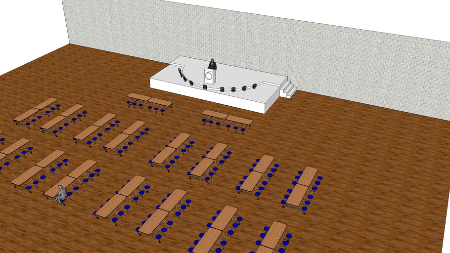 Cafeteria (Case Study) 3d model