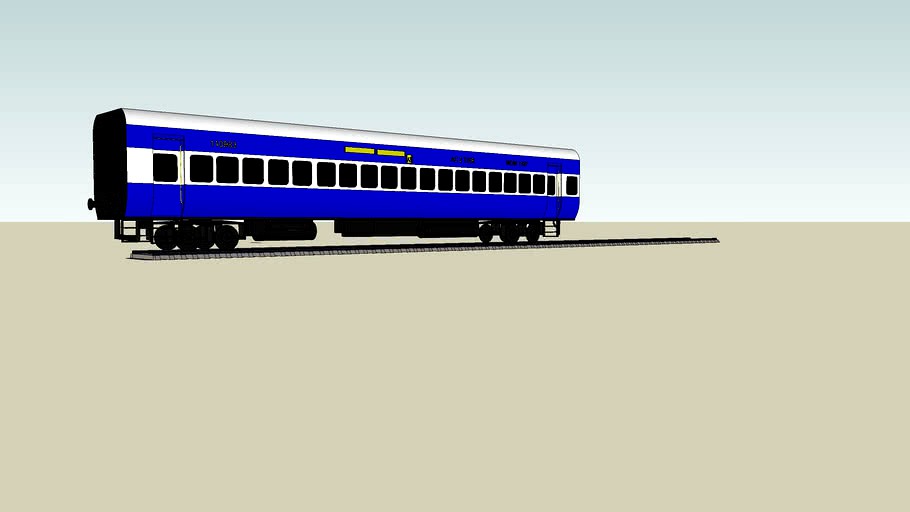 AC train coach 3d model