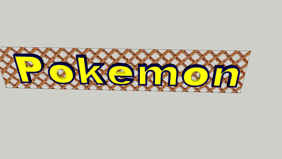 Pokemon sign 3d model