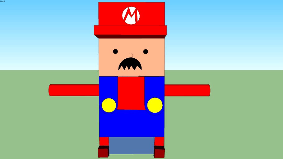 Stick Mario 3d model