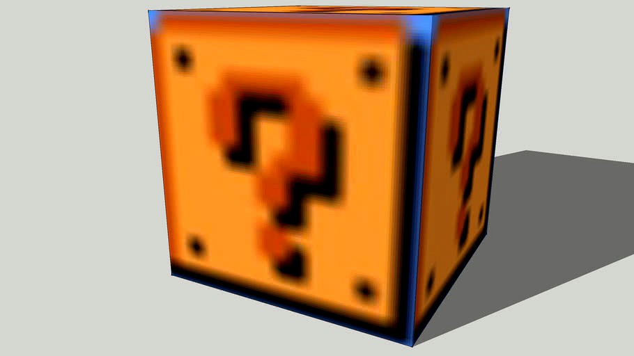 super mario bros. ? block 3d model