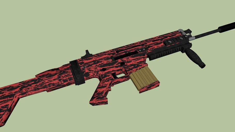 FN Scar-H Modified 3d model