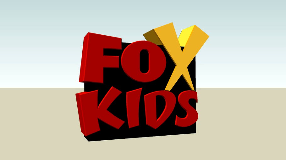 Fox Kids logo 3d model