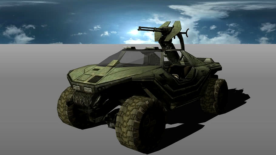 Halo Warthog : with turret 3d model