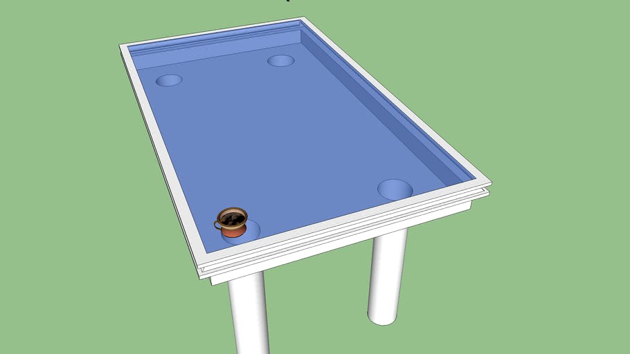 tabel with cup 3d model