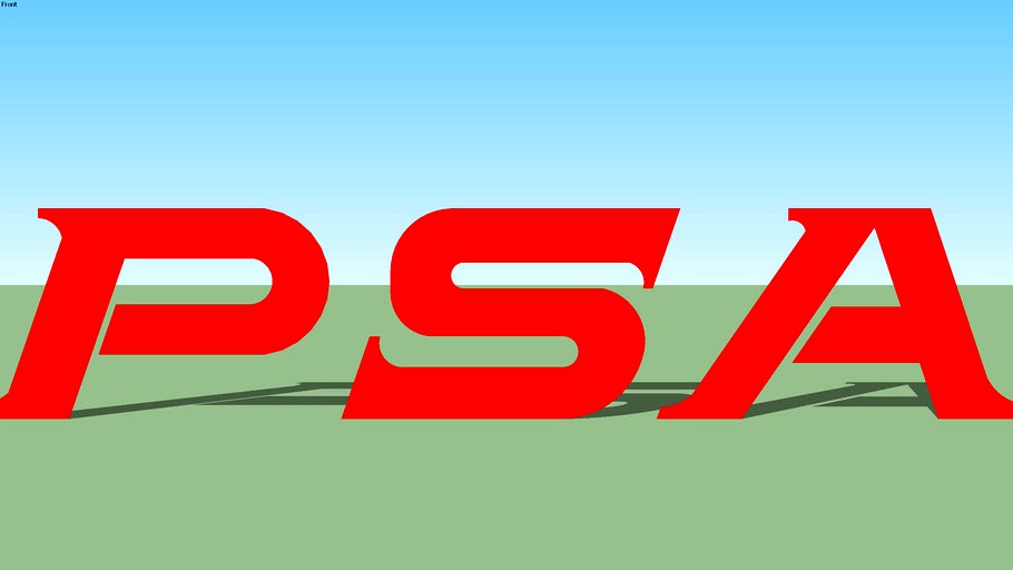 PSA Logo Circa 1965 3d model