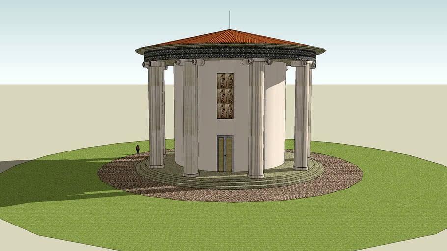 Greek round temple 3d model