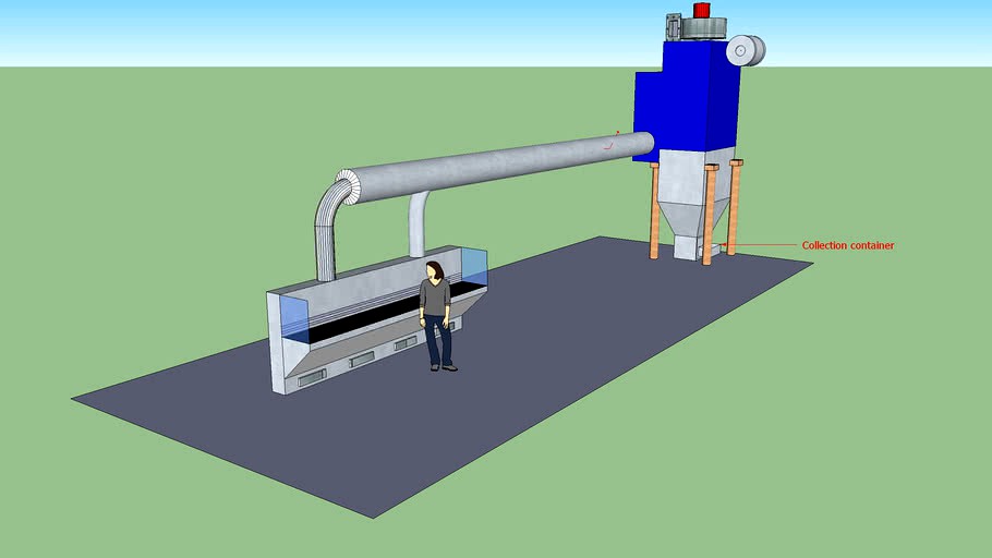 Welding and grinding table 3d model