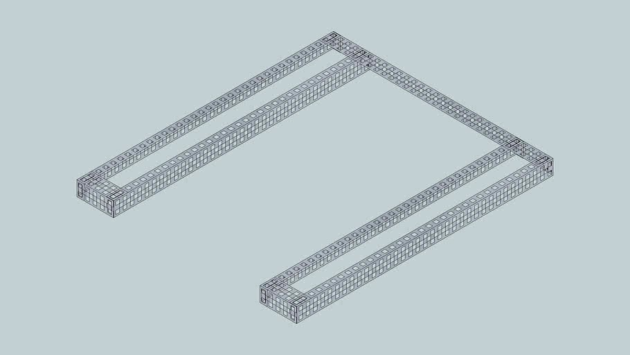 VEX U chassis 3d model