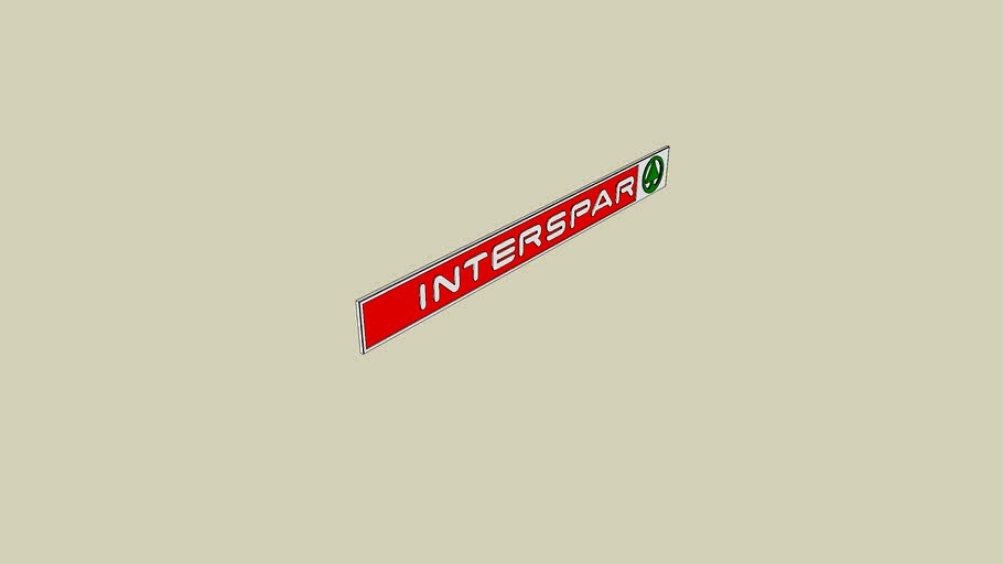 INTERSPAR logo 3d model
