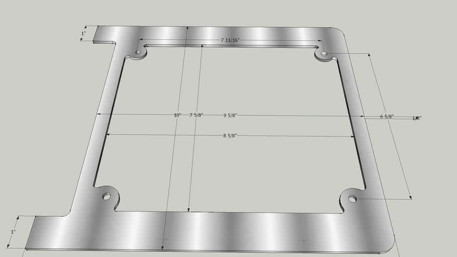 60 Amp Hubbell Plastic Disconnect Bracket 3d model