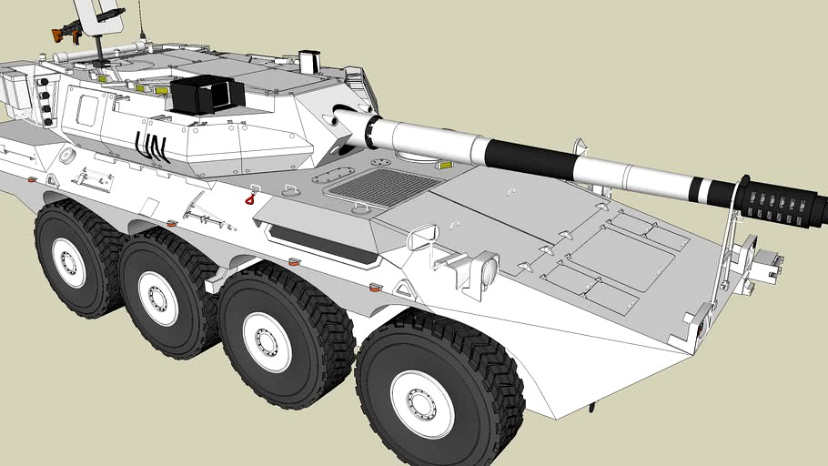 Italian 'Centauro B1' wheeled tank destroyer UN - Heavy detailed!!! 3d ...