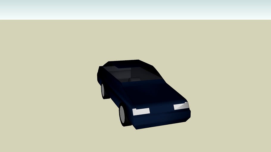 Very Low polygon car 3d model
