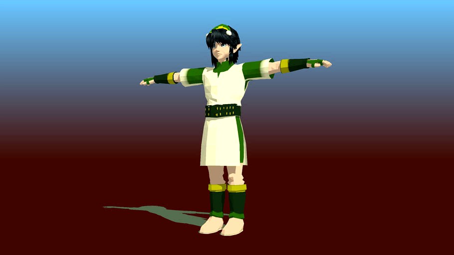 toph from avatar my version 3d model
