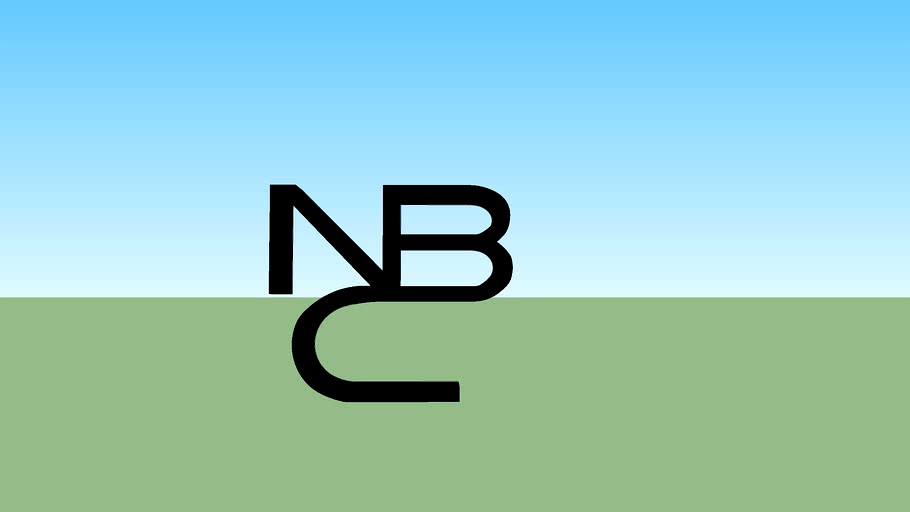 NBC Logo (1959-1975) 3d model