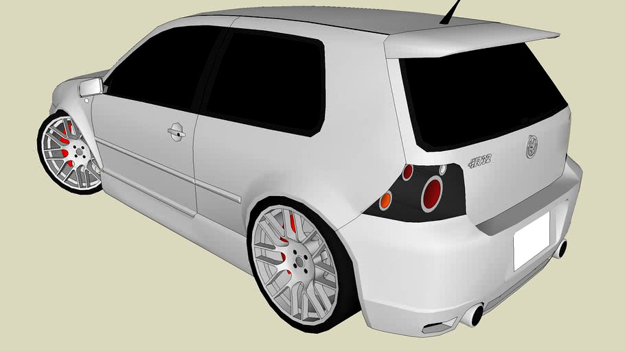Modified Wolkswagen Golf R32 3d model