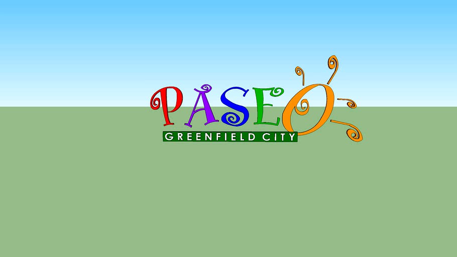Paseo Logo 3d model