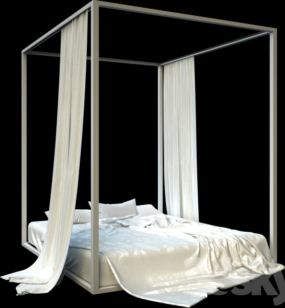 MODERN FOUR POSTER BED 3d model