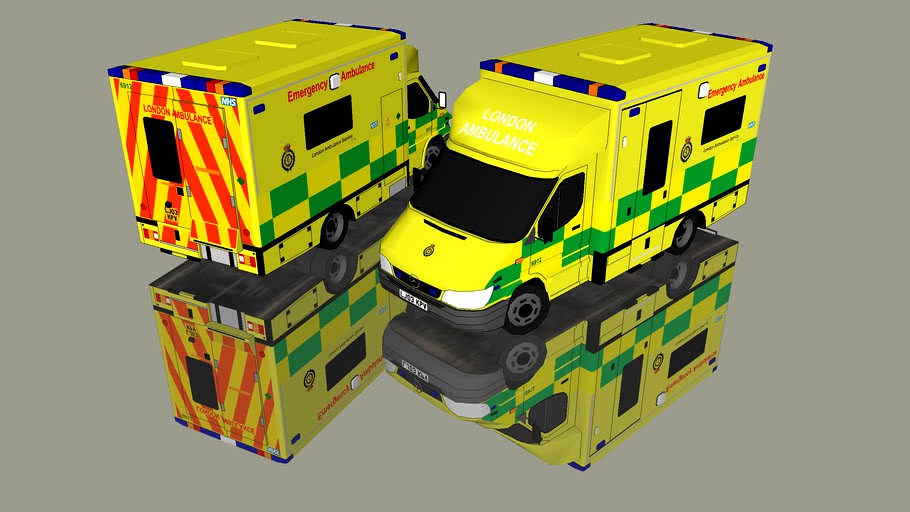 2003 MERCEDES BENZ SPRINTER (London Ambulance Service) 3d model