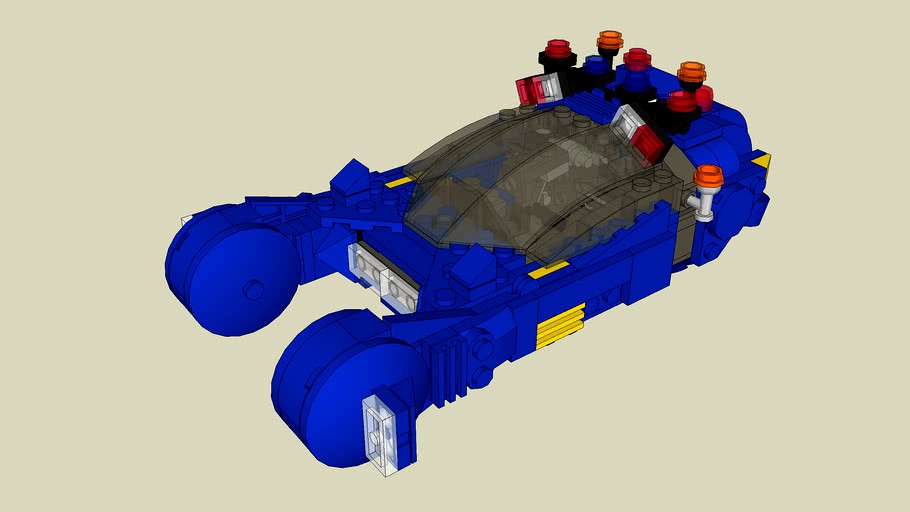 Blade Runner Spinner (Kaitimar's LEGO MOC) 3d model