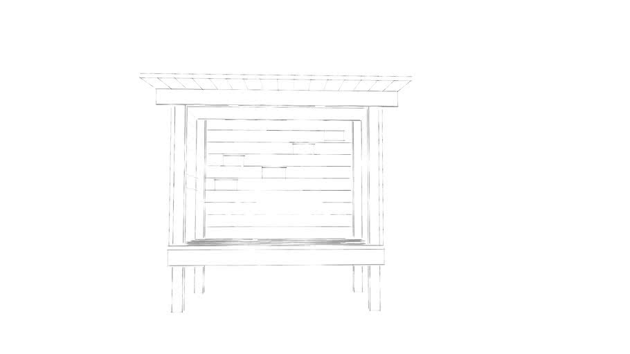 Bird Blind Sketch Style 3d model