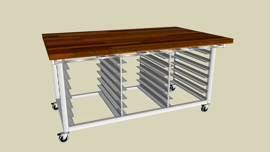 Bakery Work Table 3d model