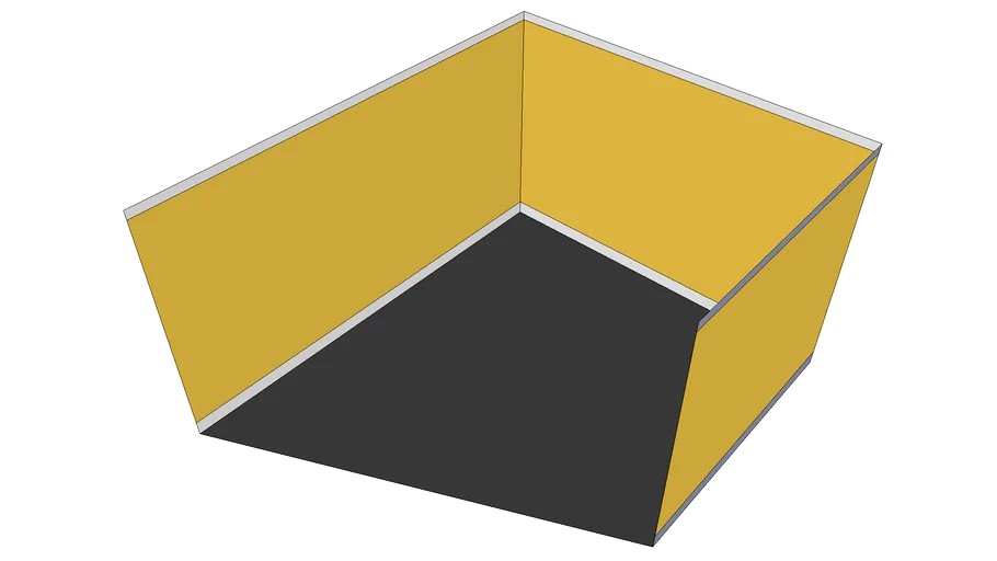 Angled Wall Room 3d model