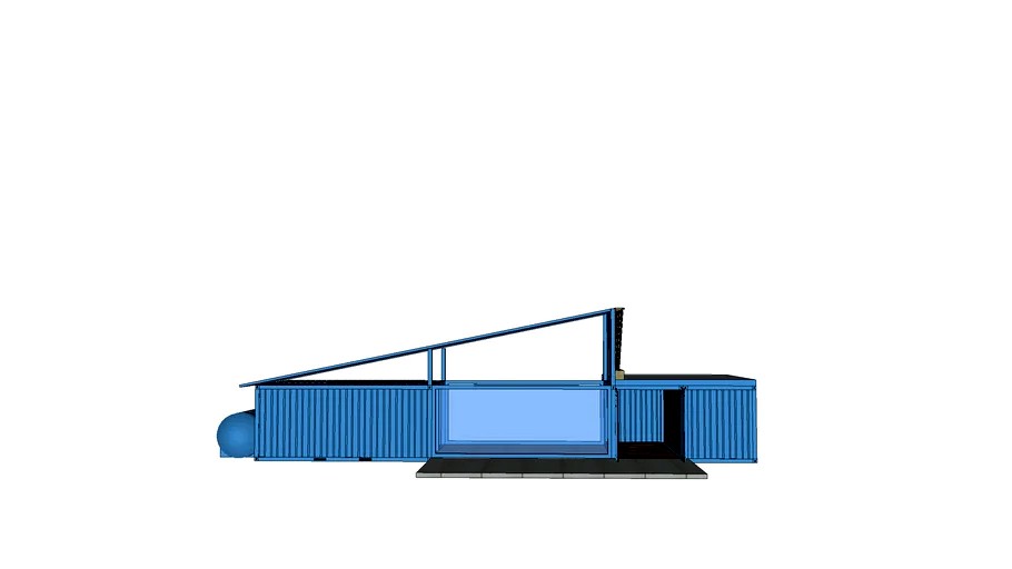 Cargo Container Home 3d model