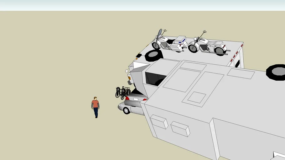 traffic jam 3d model