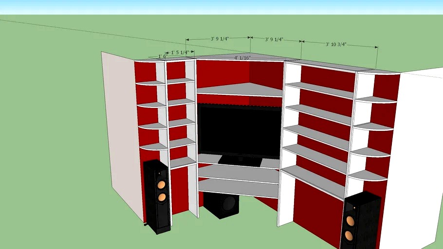 corner built ins 3d model