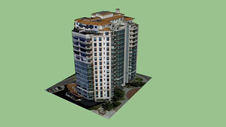 Oceanfront - Edificio Island Tower 2000 3d model