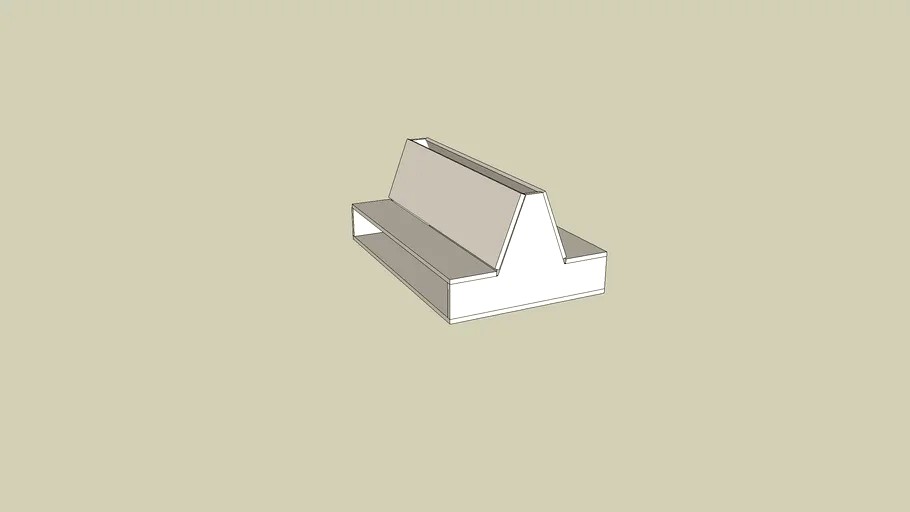 mall bench plan 3d model
