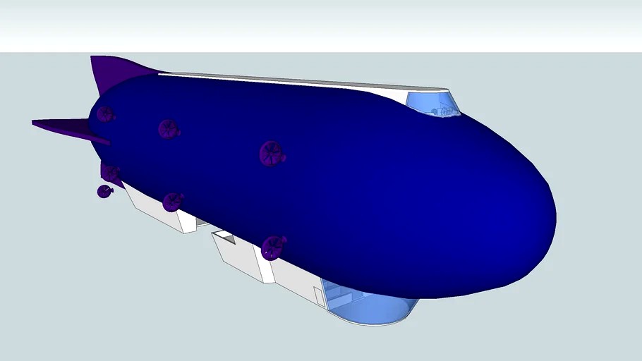 Zeppelin/blimp House 3d model