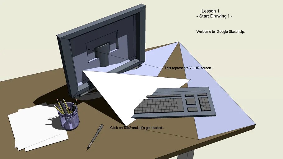 Google SketchUp practice 3d model
